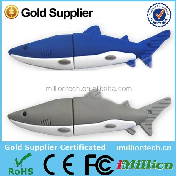 Animal Sharks Usb Memory,Silicon Sharks Usb Sticks 2gb,Blue Grey Fish ...