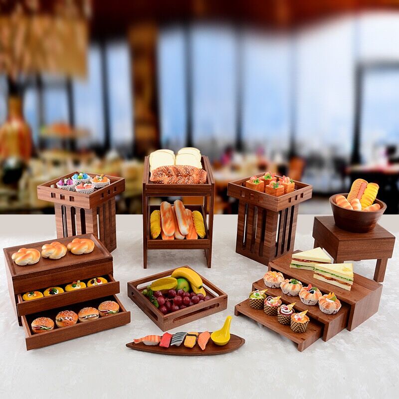 Catering Buffet Design - Elegant Wooden Display Solutions