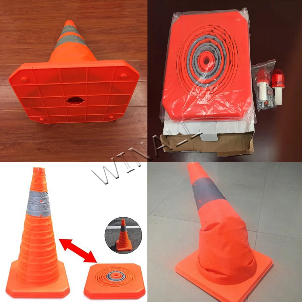 28 Inch Collapsible Traffic Cones with LED Light - Winall