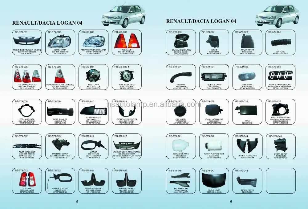 Renault Dacia Logan lámpara trasera, luces traseras 6001546795 ...