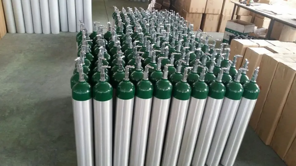 Portable Medical Oxygen Tank - Small Aluminium Cylinder, 3.8 cu in ...