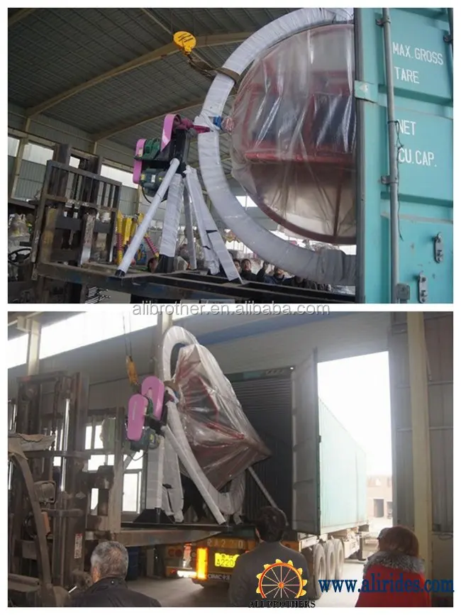 Human Gyroscope with Trailer - Fun Ride for Amusement Parks