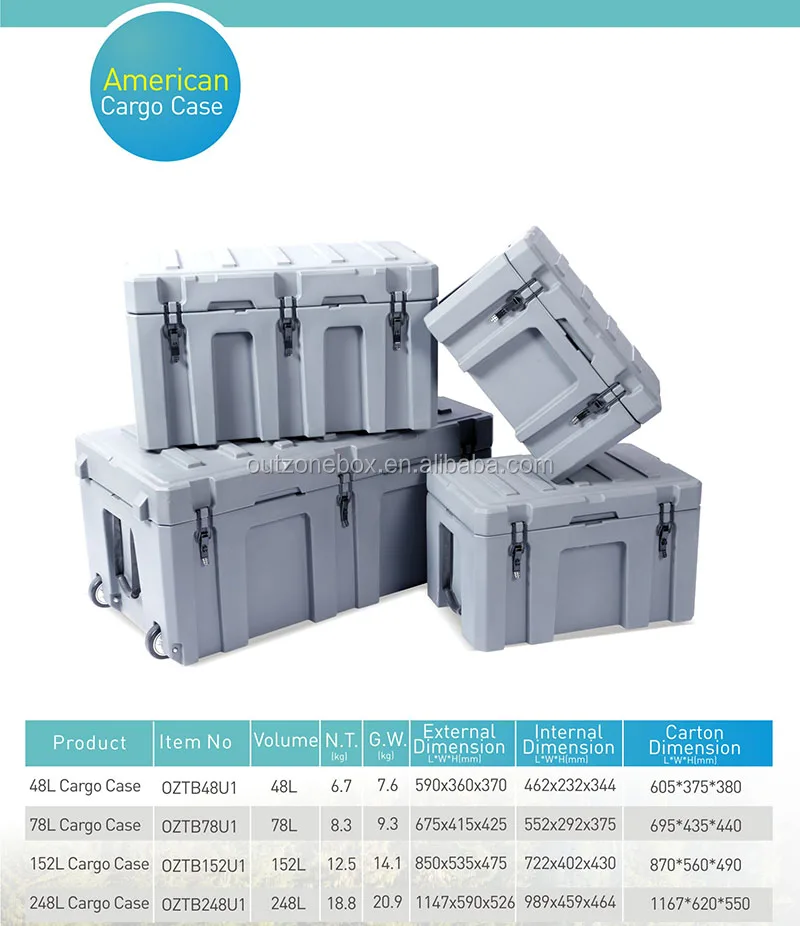 248l Roto Molding Plastic Equipment Case Waterproof Hard Plastic Tool ...