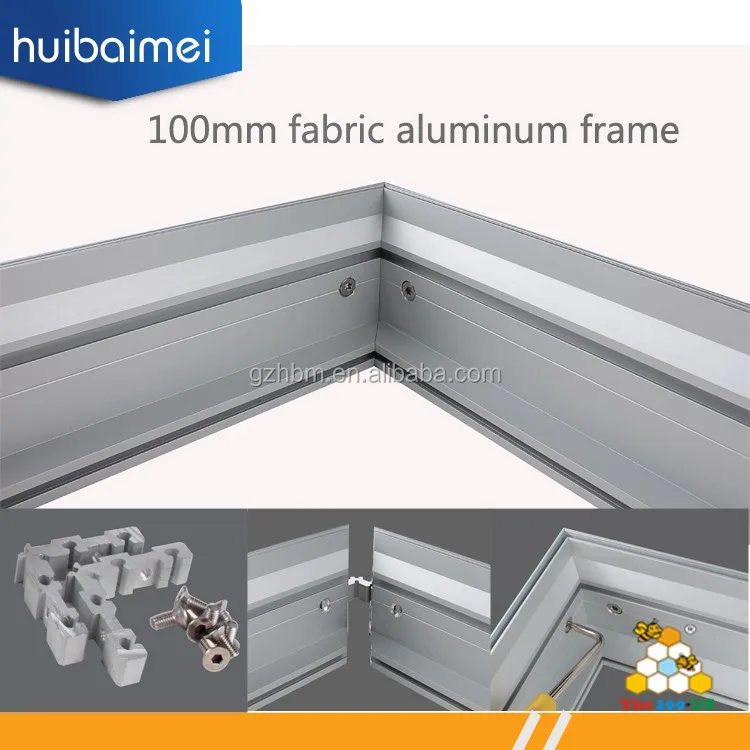 Thickened Frameless Aluminium Profile Led Backlit Fabric Picture Frame ...