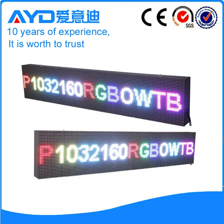 Full Color Led Running Text Sign Board Moving Message Led Display - Buy ...