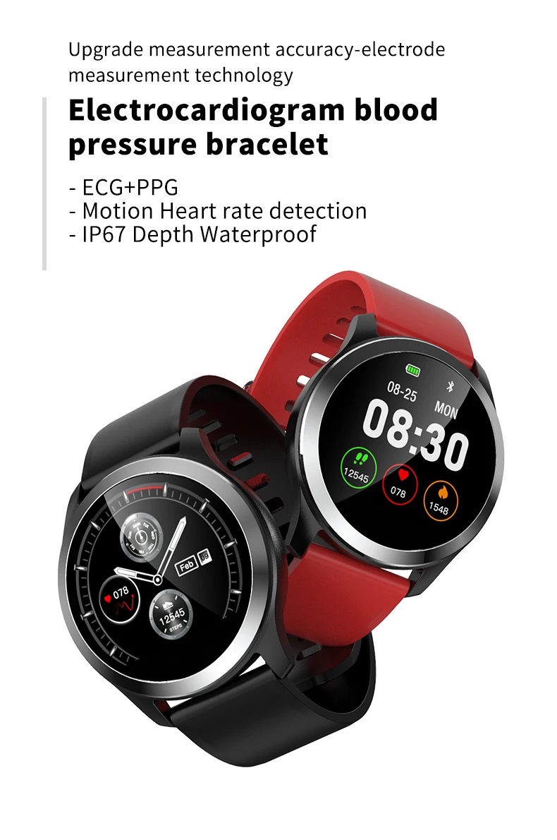 2019 New Z03 Ecg+ppg Smart Bracelet Heart Rate Blood Pressure ...