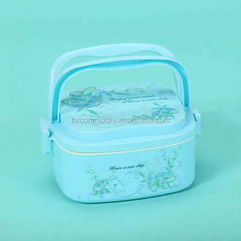 2-layer Square Insulated Tiffin Boxes Plastic Thermal Lunch Box - Buy ...