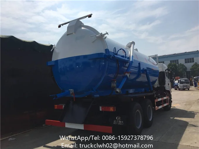 Vacuum Suction Sludge Tank Truck - 16000L Sewage Tankers