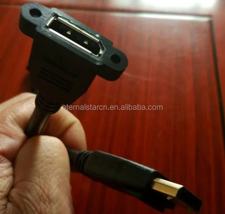 Wholesale DisplayPort Cable DP Female Panel Mount Cable Adapter with ...