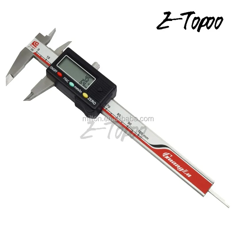 Guanglu 1/64 100mm Fraction Display Digital Caliper Metal Display ...