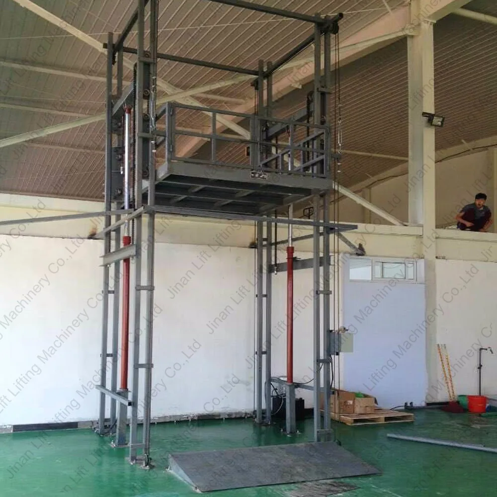 Indoor Outdoor Hydraulic Warehouse Goods Lift Elevator Lift 1000kg With ...