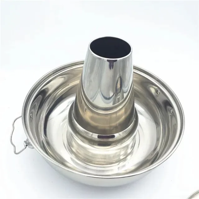 Antique Style 34cm Stainless Steel Charcoal Chimney Hot Pot With Stove ...