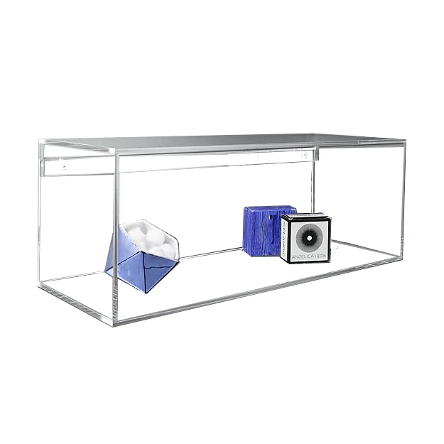 Wall Mounted Cube Clear Acrylic Storage Box Lucite Display Box ...