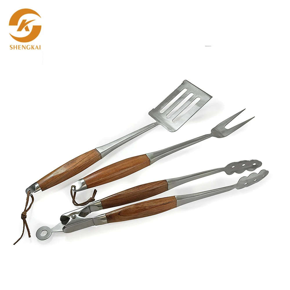 3-piece Stainless Steel Bbq Tool Set Bbq Gadgets Barbecue Utensils Bbq ...