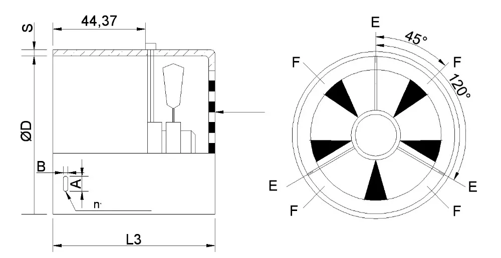 Electric Motor Cooling Fan Ac Dynamo-electric Machine Cooling Fan Inner ...