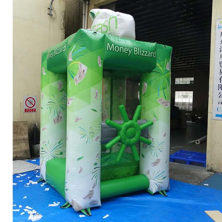 Inflatable Money Machine Cube Cash Grab Catching Booth for Sale ...
