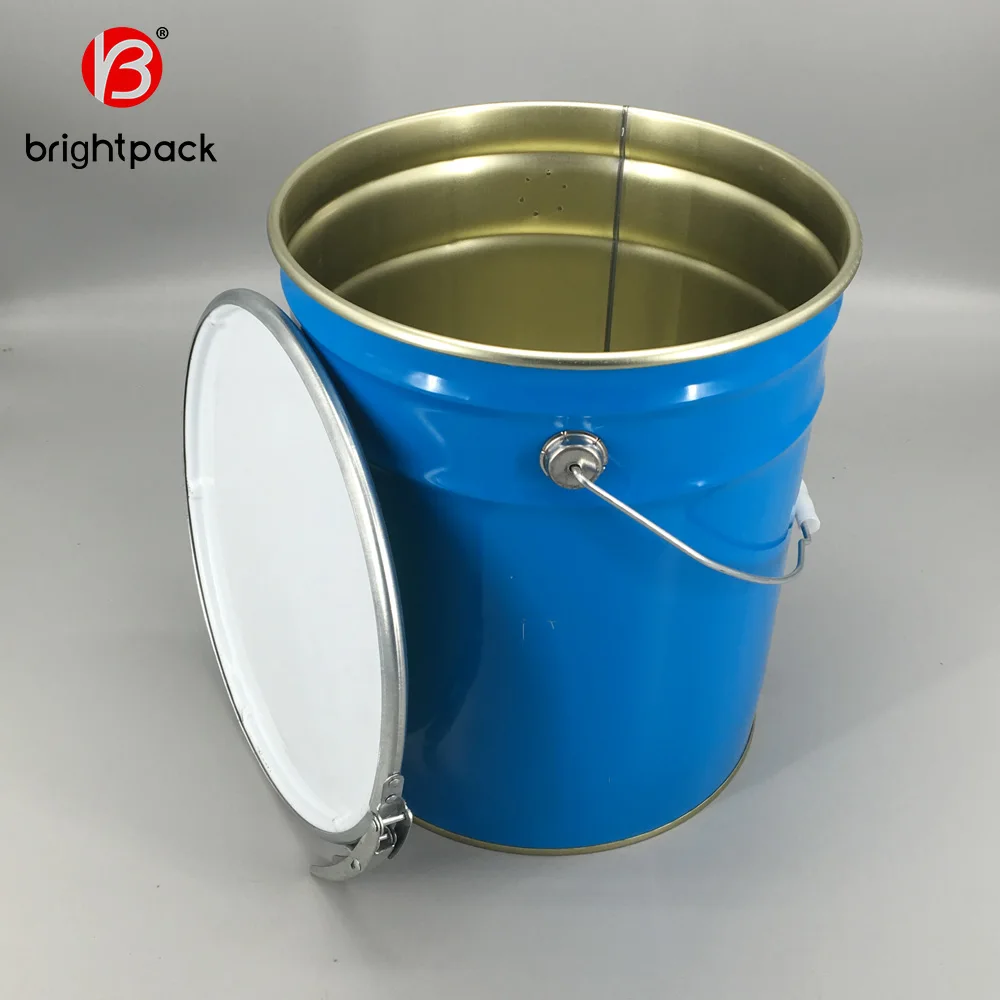 Printing Custom Sizes Tin 18l-20 Liter Paint Bucket With Lock Ring Lids ...
