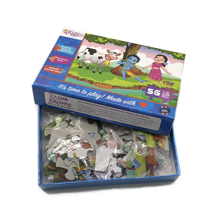 Custom Die-cut Printable Paper Cardboard 56 Pieces Jigsaw Puzzle ...