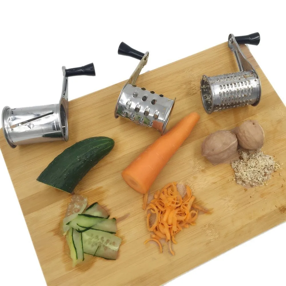 Rotary Cheese Grater Stainless Steel Hand-crank Rotary Razor Sharp ...