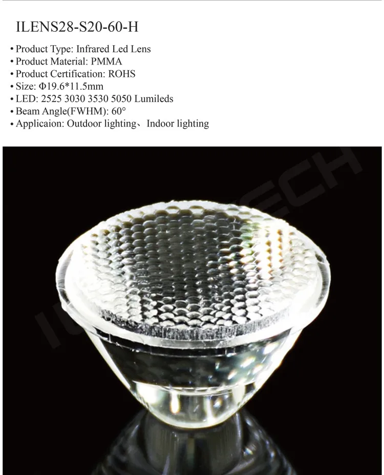 Ilenstech 60 Degree Led Optic Lens For Lighting Resources - Buy Led ...