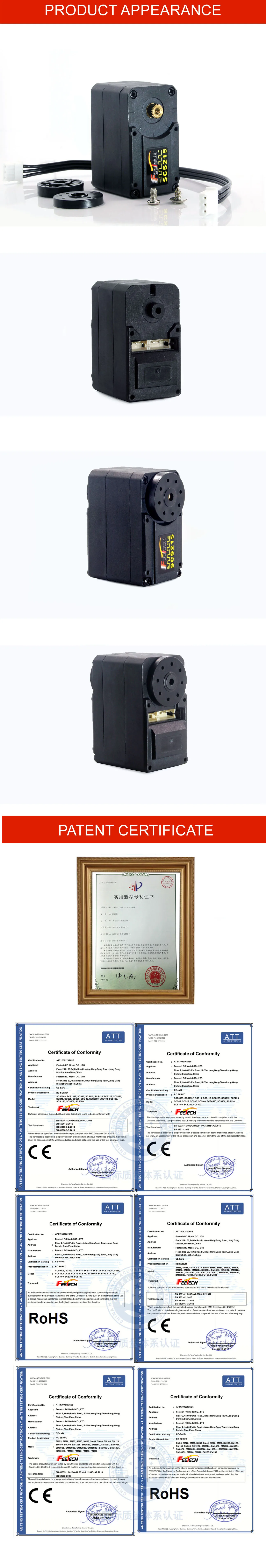 Emotional Escort Robot with 7.4V 18kg Serial Control BUS Servo Metal and Plastic Feetech SCS215 ...