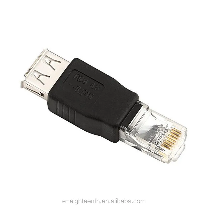 2016 Pc Usb To Rj45 Female A To Ethernet Rj45 Connector Adapter Uk ...