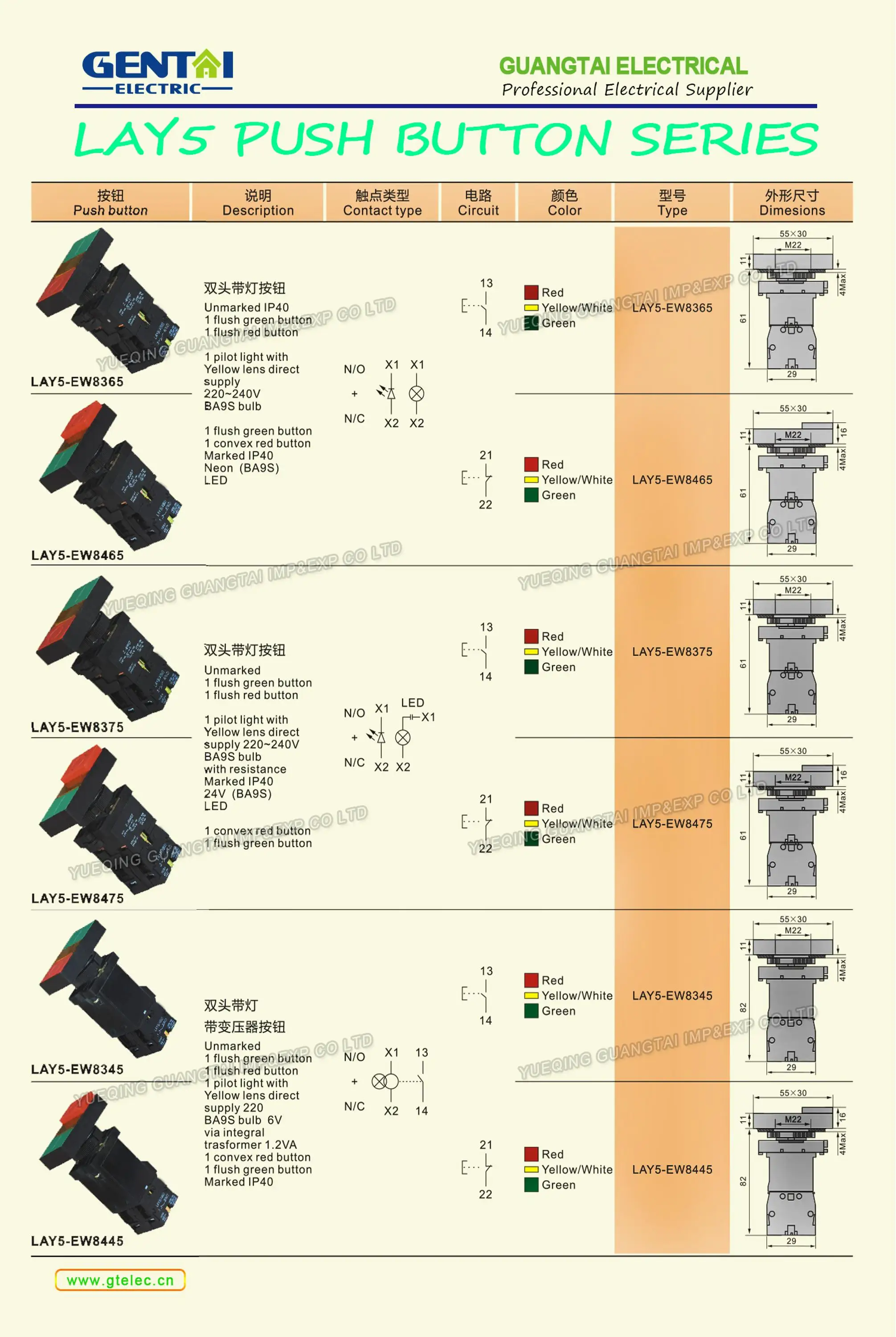 High Quality Electrical Handle Selector 2 Position Stay Put Push Button ...