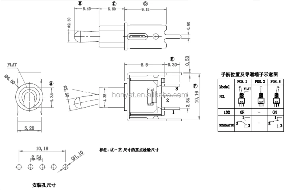 Spst 3p 3a On-on Spring Return Toggle Switches - Buy Toggle Switches ...