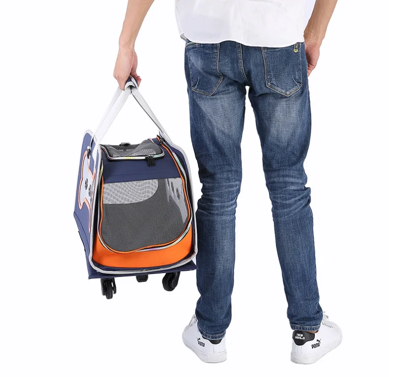 Pet Travel Luggage Bag - Dog Rolling Carrier Trolley