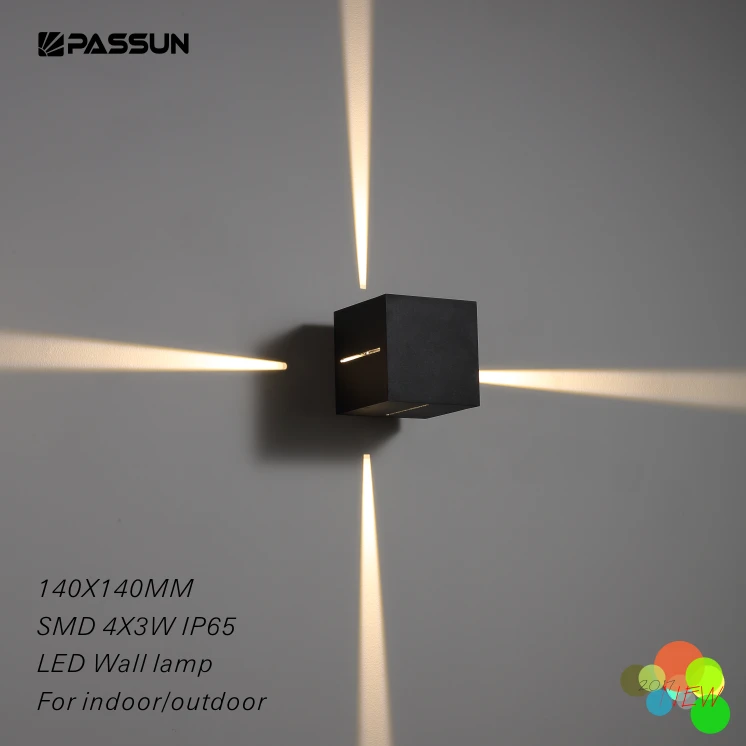 Ip65 Waterproof 12w 4 Way Narrow Beam Angle Decorative Outdoor Led Wall ...