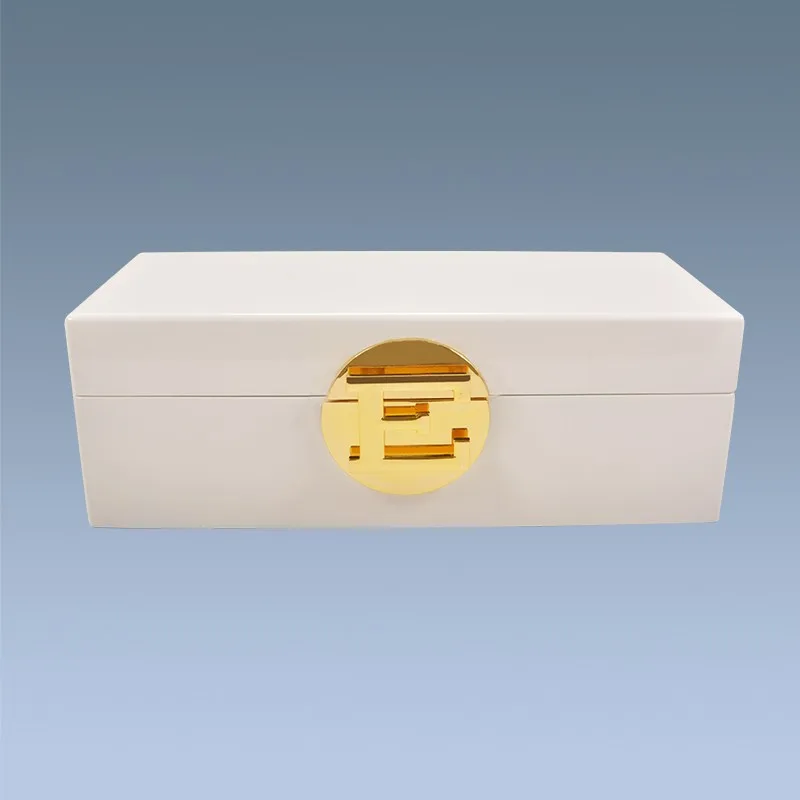 Custom High Glossy Luxury White Lacquer Wooden Packaging Box - Buy ...