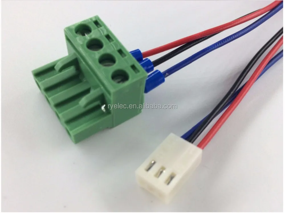 3pin Conector Retangular Para Oem Ul Ce Cablagem Assembléia Bloco ...