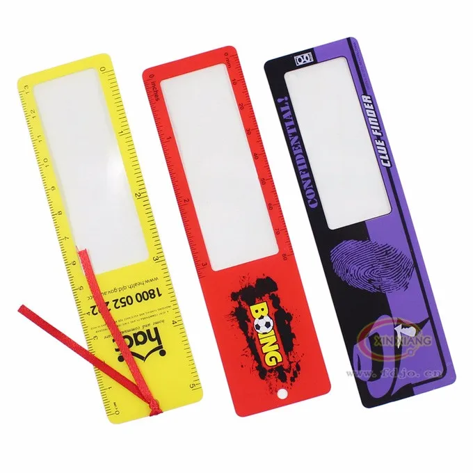 Full Color Printing Customize Plastic Bookmark Magnifier Ruler/card ...