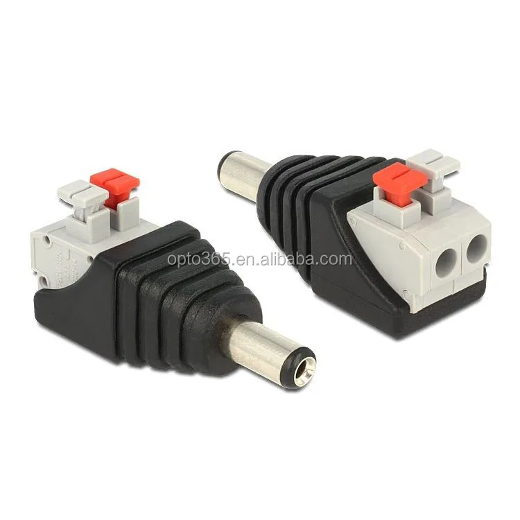 Male Female DC 12V Power Jack Connector Plug Screwless