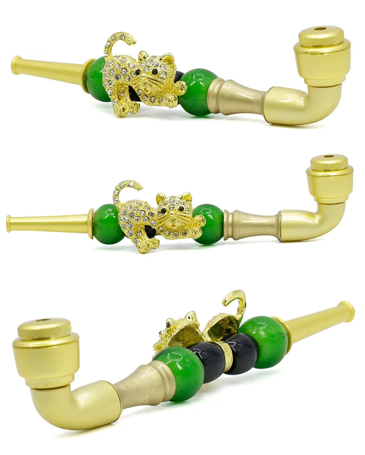 Mettle New Arrival Colorful Diamond Animal Shape Crystal Metal Smoking ...