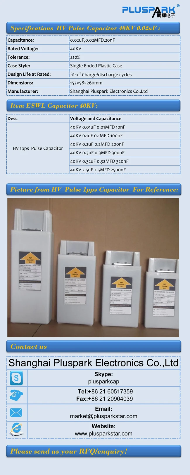 Capacitor 0.02uf 40kv,High Voltage Pulse Capacitor 20nf - Buy Capacitor ...