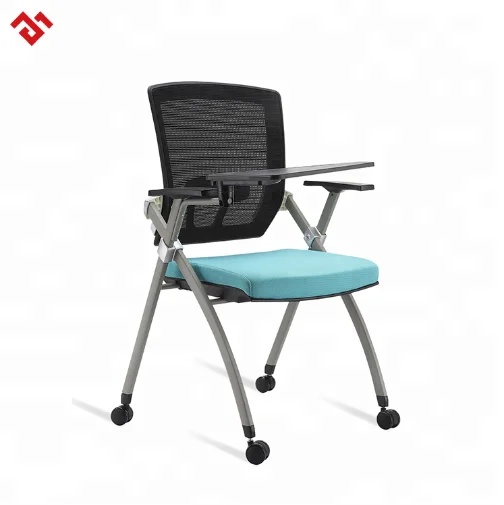 Full Folding Four Legs Arm Office Chair With Writing Board - Buy ...