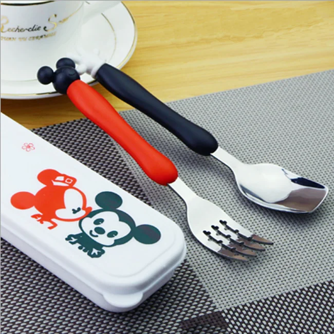 New Design Plastic Handle Stainless Steel Kids Spoon