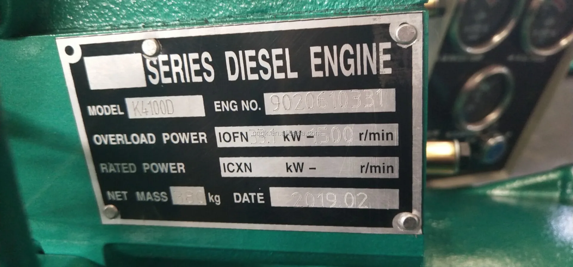 30kw K4100d Diesel Engine Oem Water Cooling 4 Cylinder Machinery ...