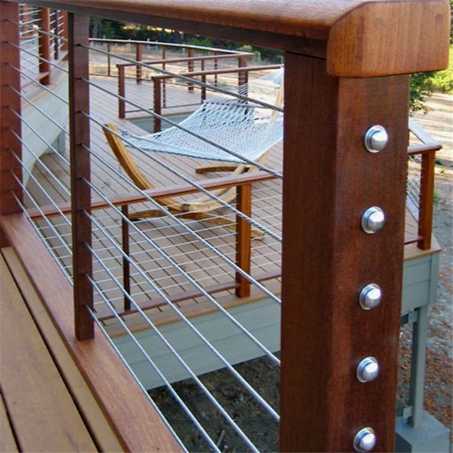 Cable Staircase Classical Stair Railing Vertical Cable Railing Systems