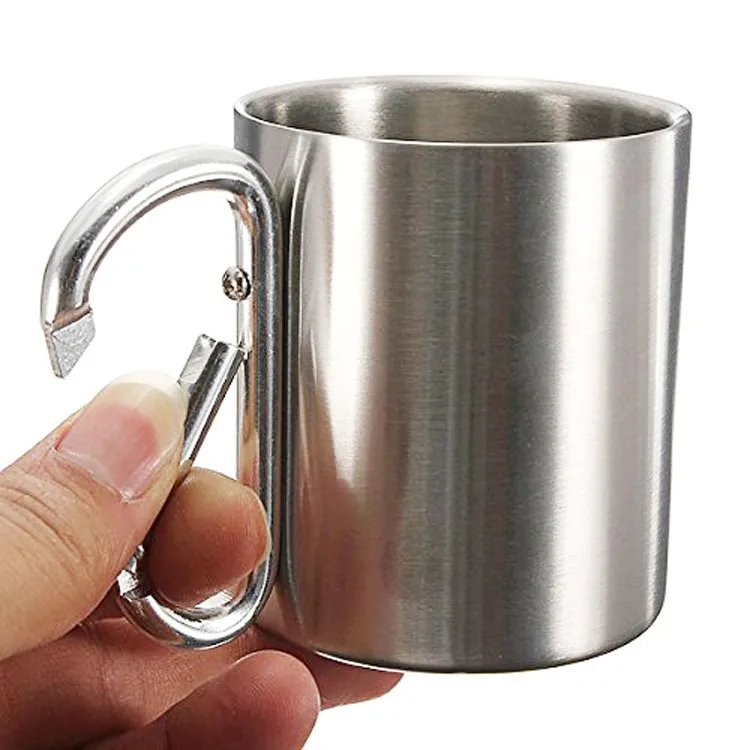Stainless Steel Carabiner Mug - Perfect for Outdoor Camping