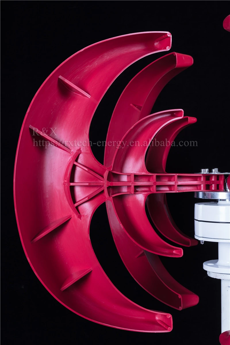 Double Blades Dc 300w Vertical Wind Turbine Generator 12v 24v Red White ...