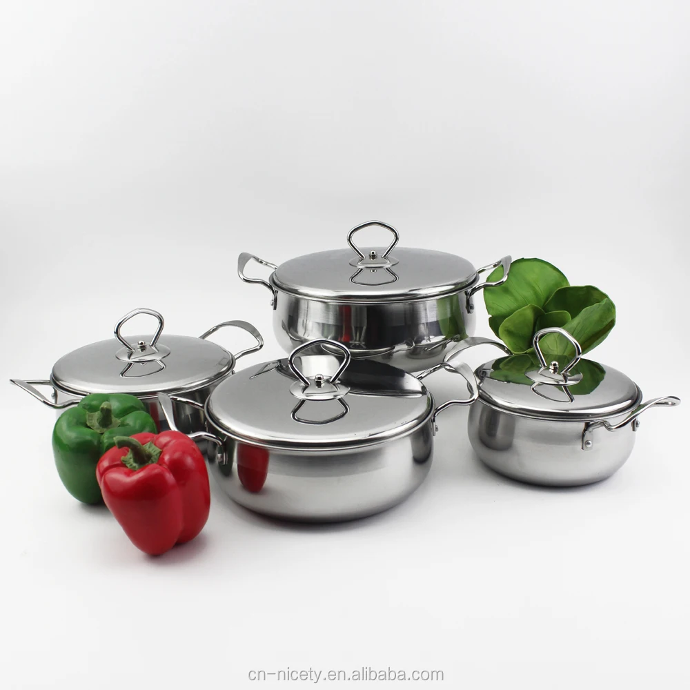 4 Sets Good Quality Stainless Steel Cookware Set Pot/bateria De Cocina ...