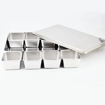 Japanese Style Eight Compartment Box Stainless Steel Condiment Spice ...