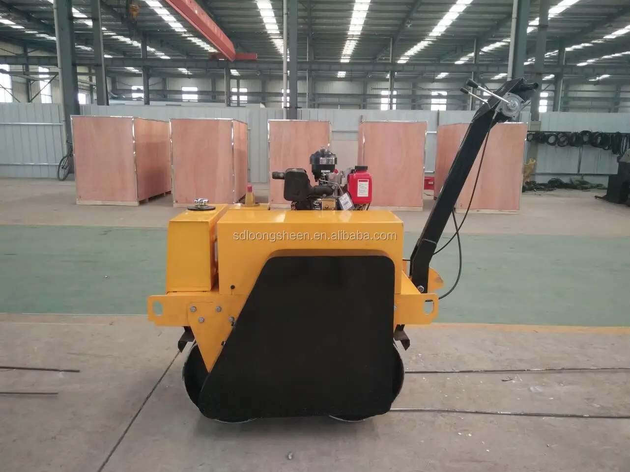 800kg Double Drum Walk Behind Road Roller Hand Held Soil Compactor ...