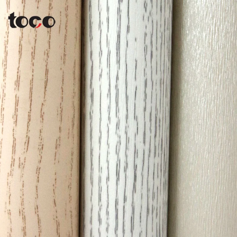 Laminated Wood Grain Pvc Furniture Panel Mdf Board Film Self Adhesive ...