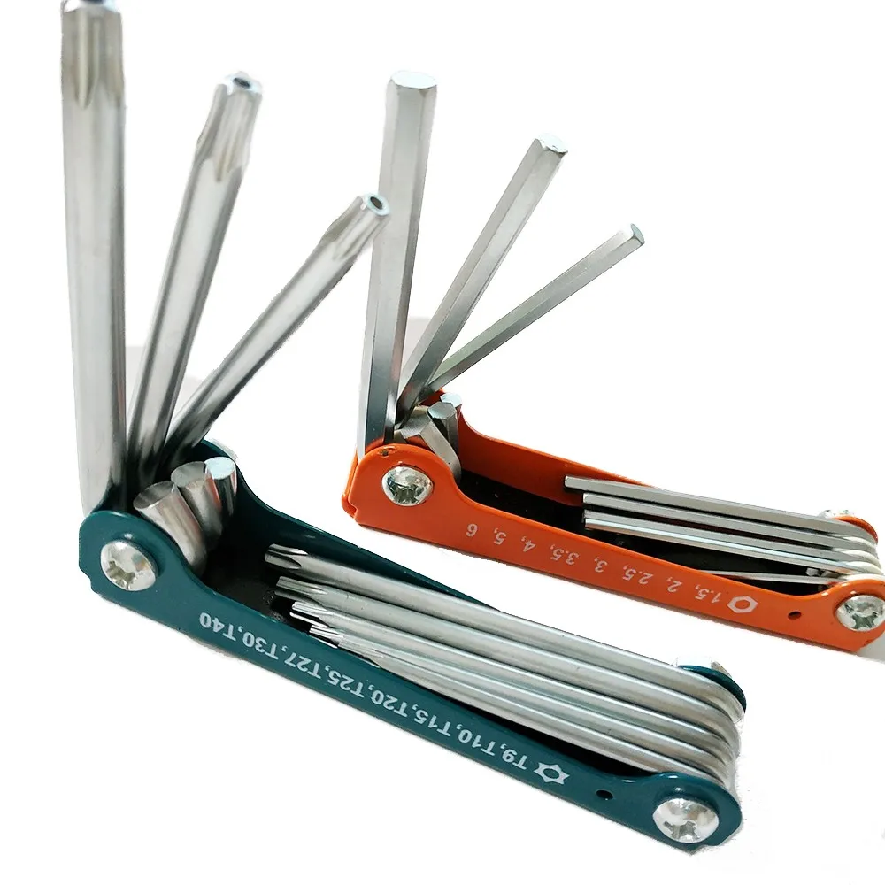 8 in 1 Wrench Set Folding Hex Key Wrench Set Professional Star Hex Keys ...