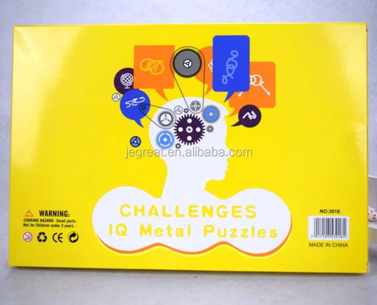 18pcs Traditional Chinese 9 Linked Rings Puzzle Set Iq Metal Wire ...