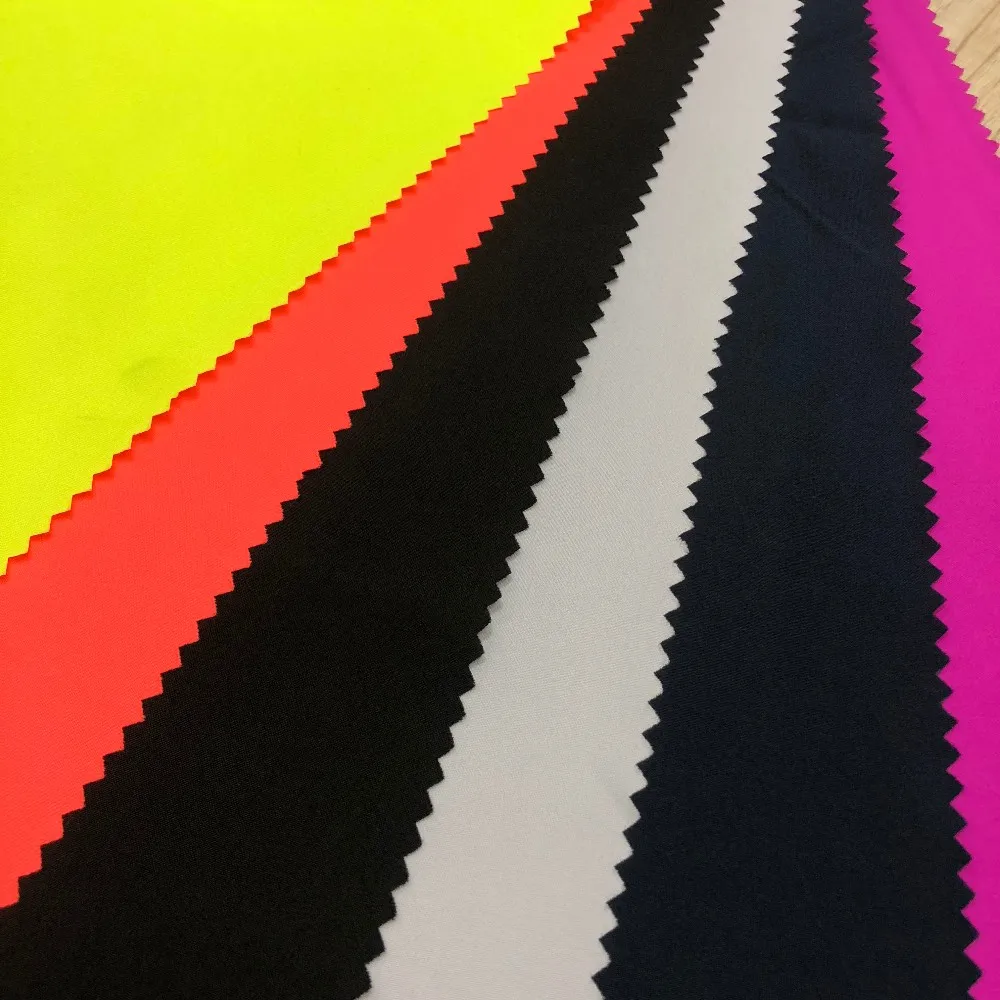 Good Color Fastness 100%polyester Woven Plain 4way Mechanical Stretch ...