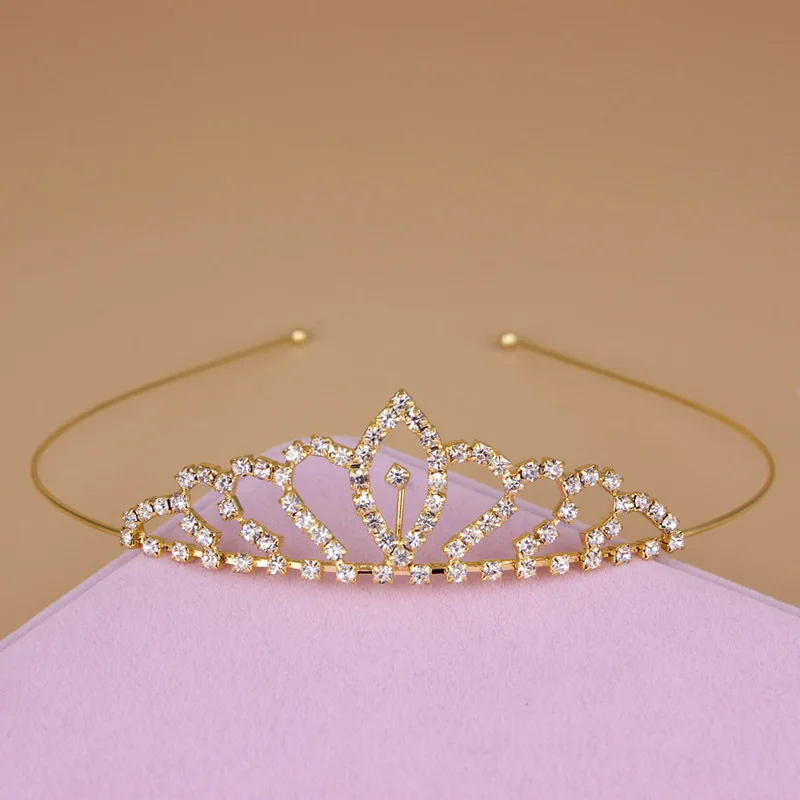 Cheap Gold-plated Decoration Small Bridal Tiara Wedding Hair Crown And ...
